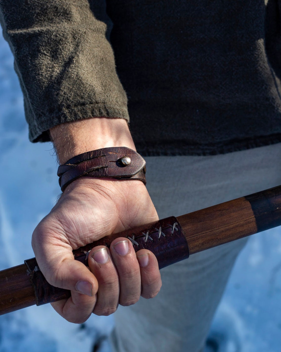 Medieval Leather Bracelet - Etsy
