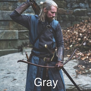 Open-front Surcoat - Linen Medieval Overgarment - Etsy