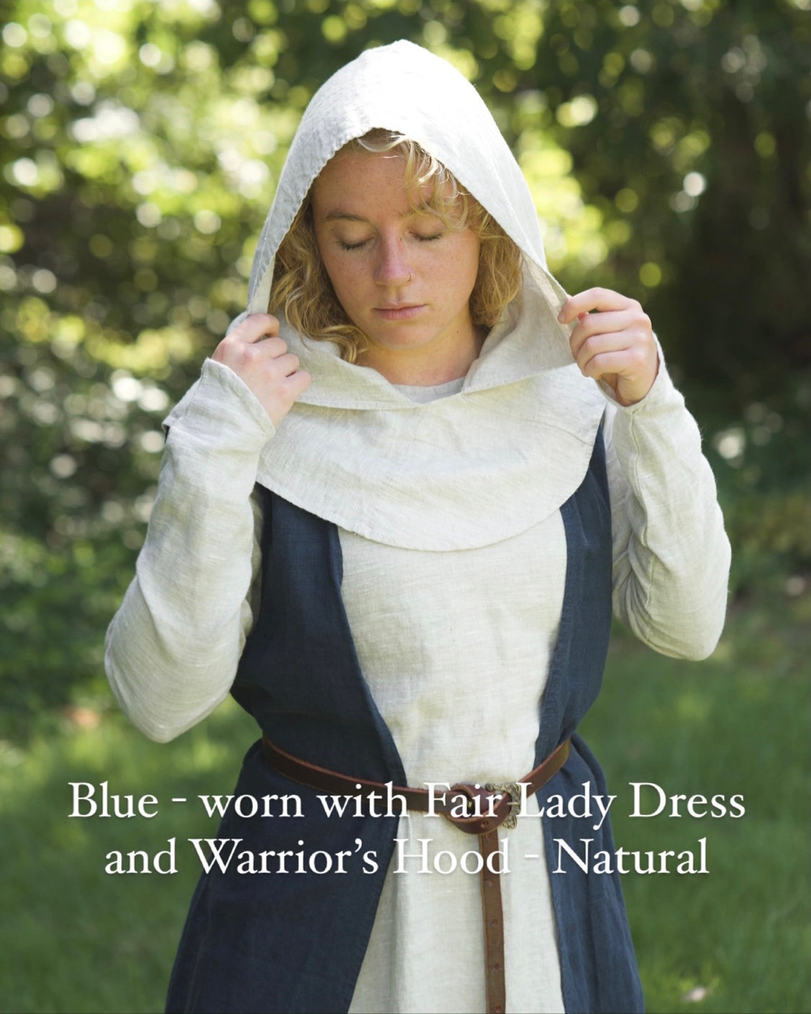 Open-front Medieval Linen Overdress - Etsy