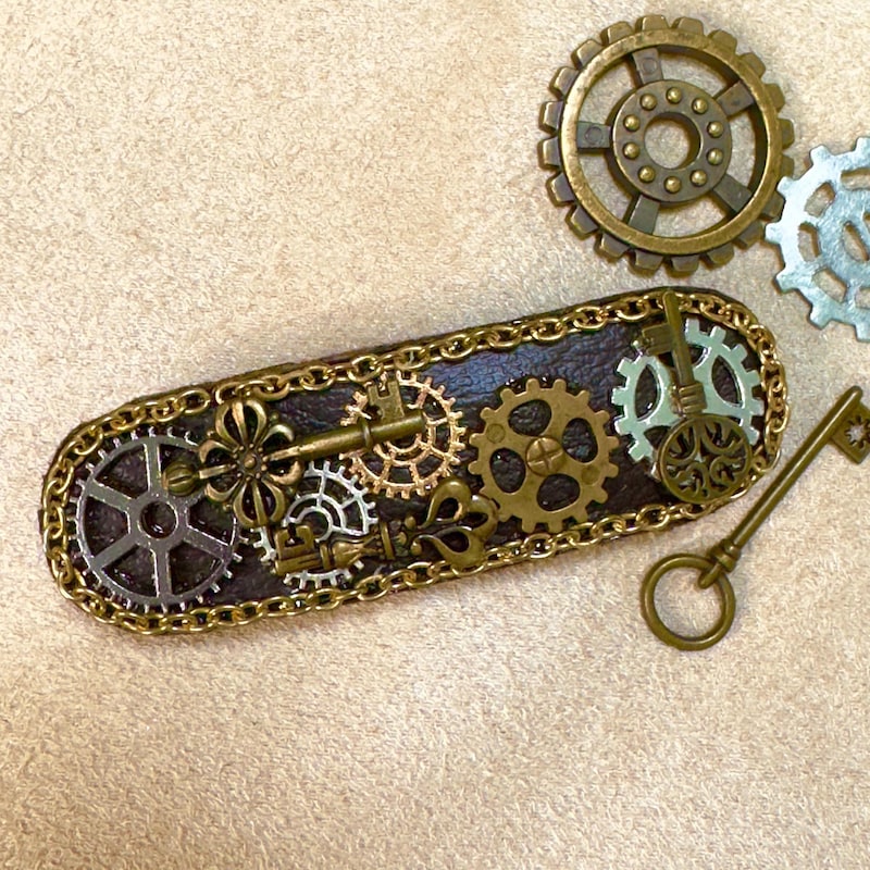Steampunk Barrette - Etsy