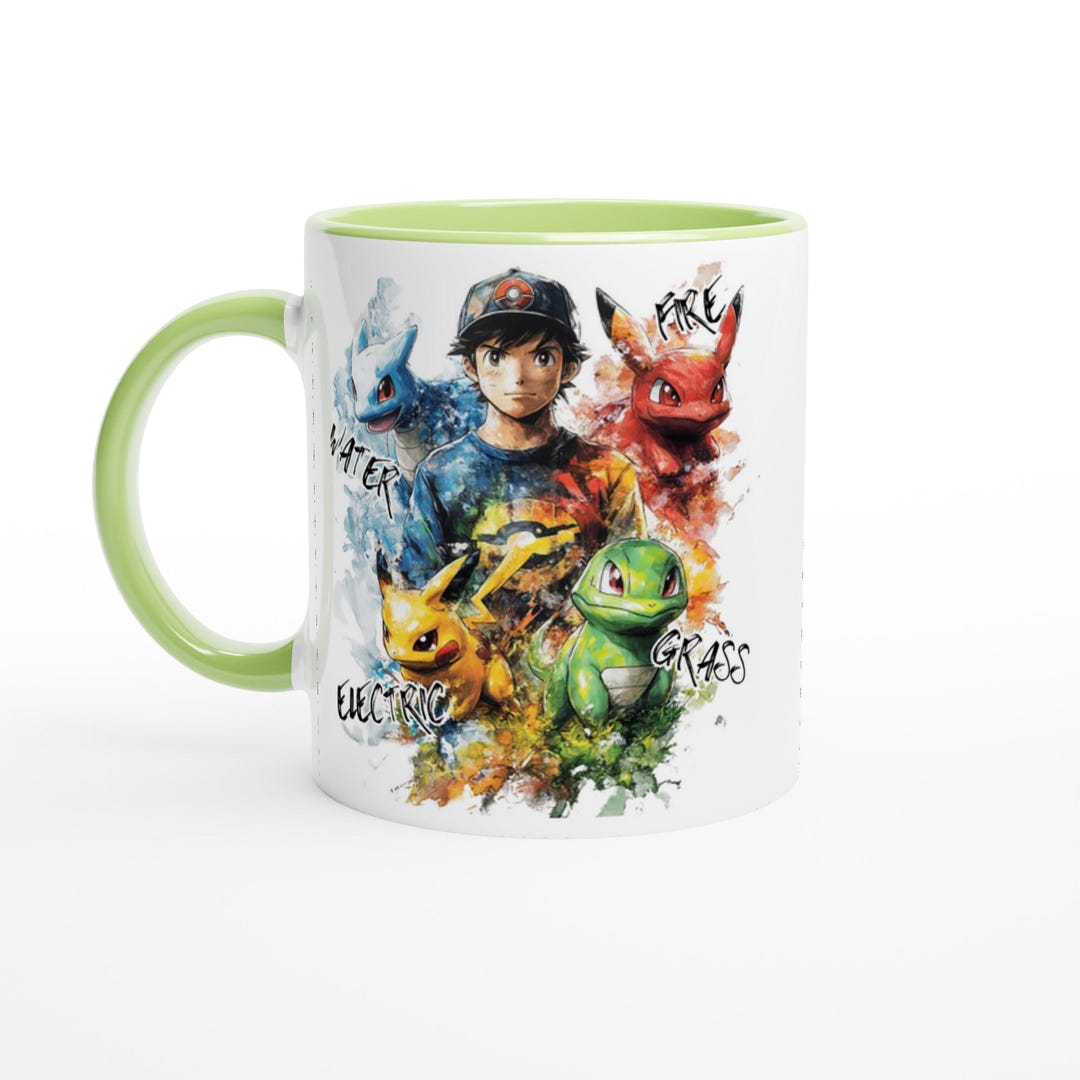Fakemon Pokémon Elemental Burst Mug – Ceramic Coffee Cup With Colorful ...