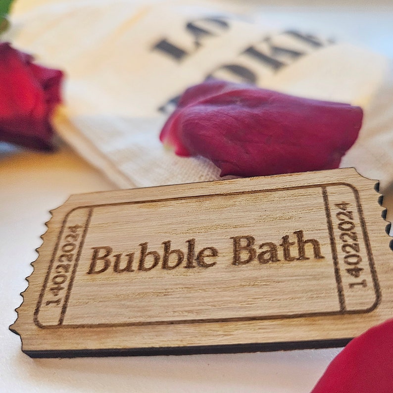 Romantic Love Tokens Set of 12 Engraved Date Ideas for Couples ...