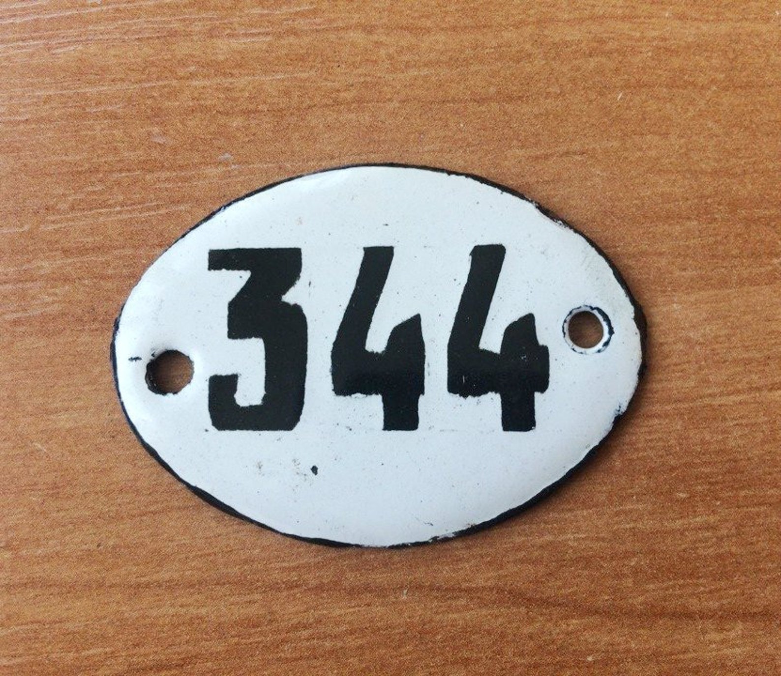 Enamel Metal Door Number Sign 344 Vintage Small Soviet Numero | Etsy
