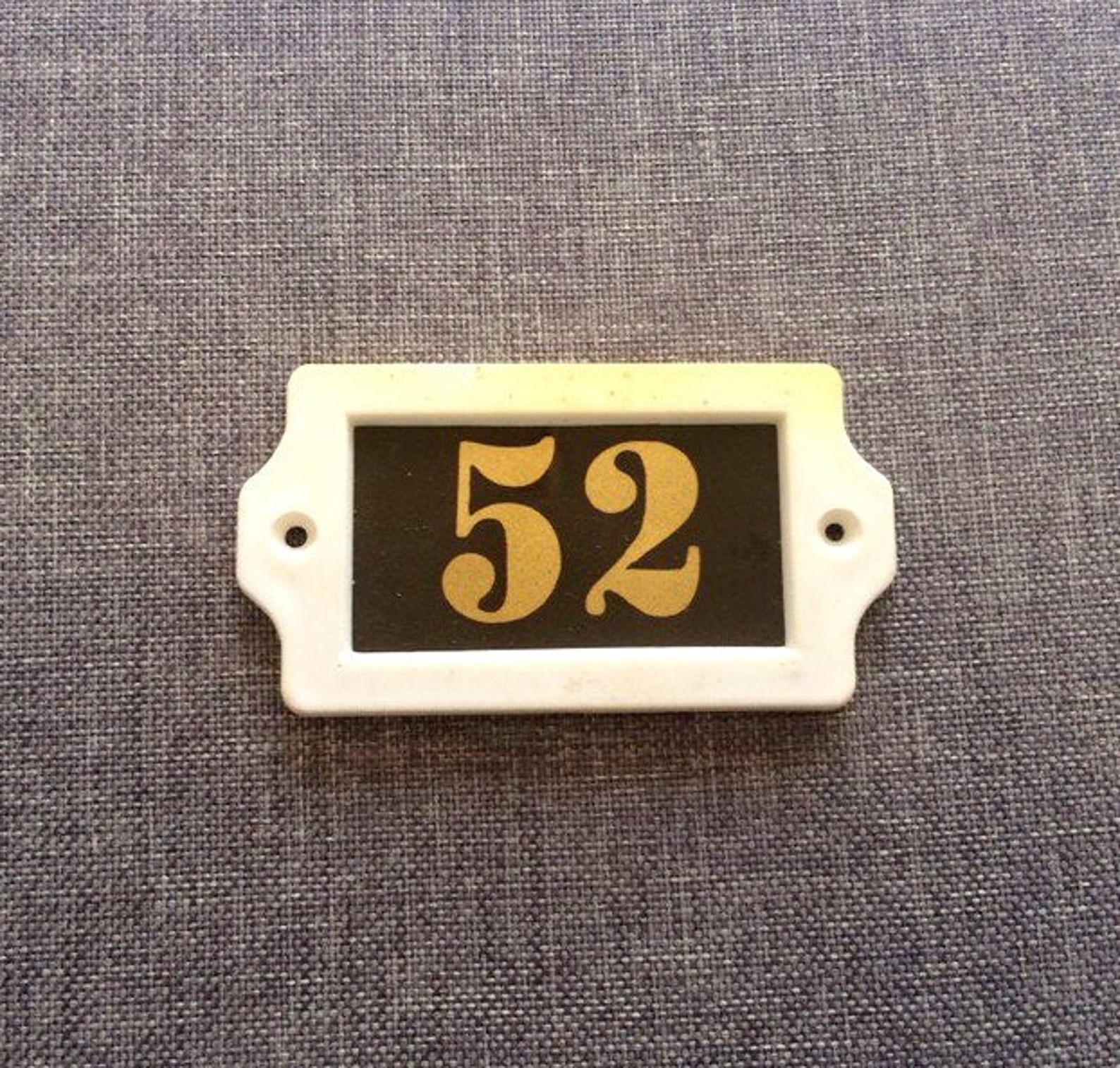 Vintage plastic door number sign 52 address soviet retro made | Etsy