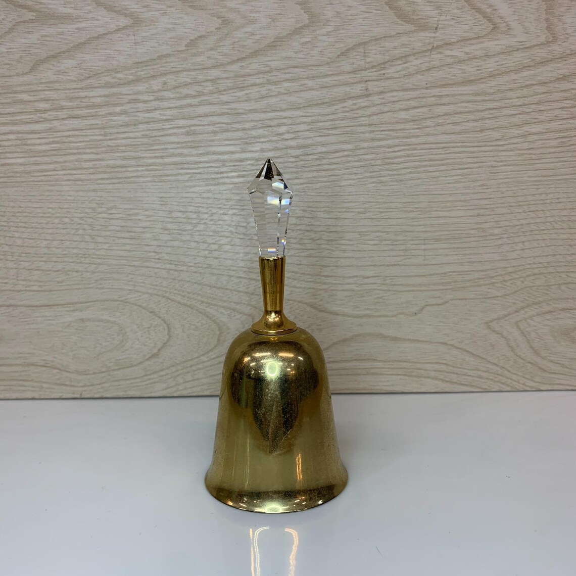 24K Gold Crystal and Metal Bell | Etsy