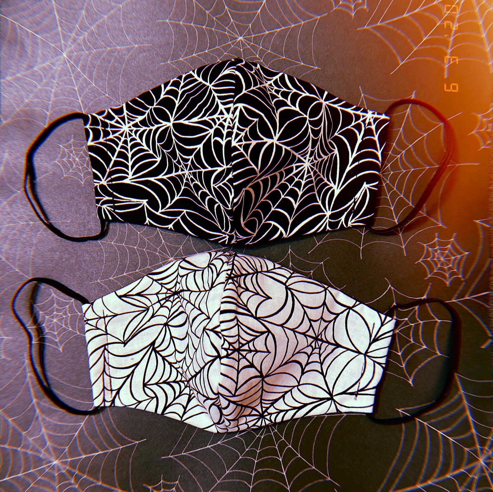 Spider Web Fitted Face Mask - Etsy