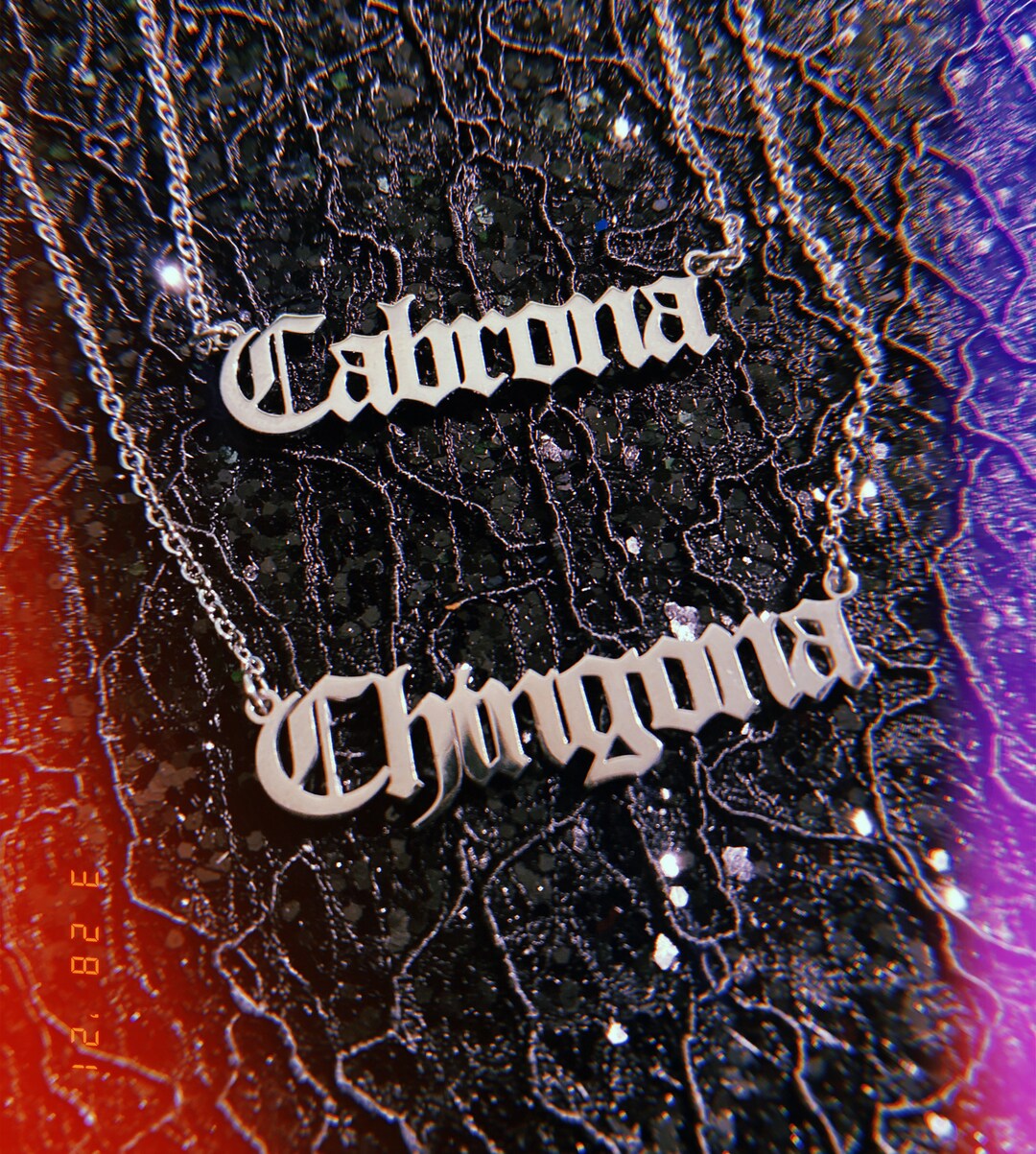 Chingona & Cabrona Old English Necklace - Etsy