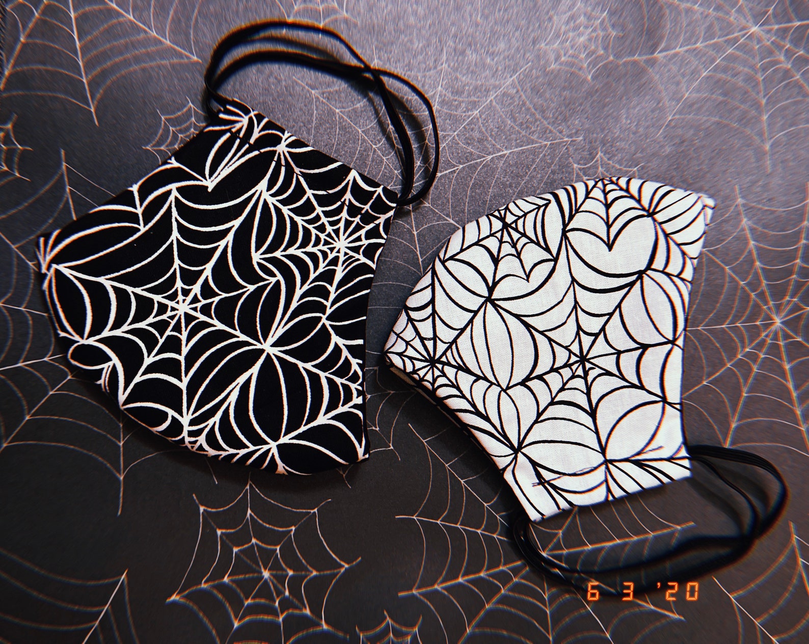 Spider Web Fitted Face Mask - Etsy