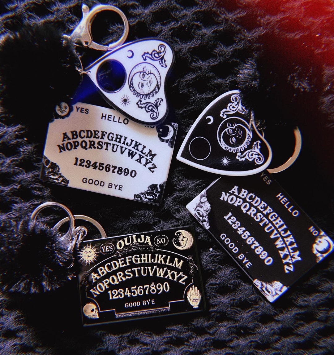Ouija Board Pompom Keychain - Etsy