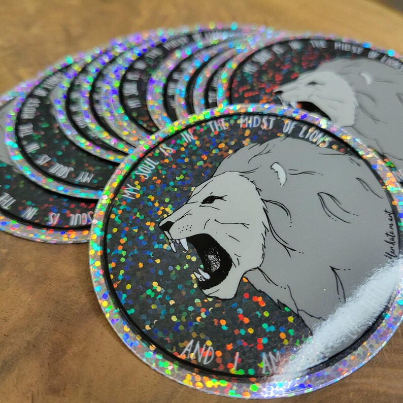 Glitter Lion Sticker (vinyl) Quantity 1 - Etsy