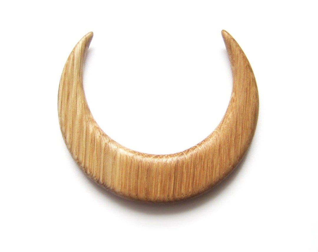 Wooden Moon Hair, Moon, Hair Moon, Bun Holder, Crescent Moon, Oak Wood ...