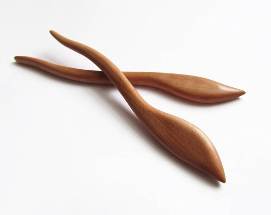 Wooden Hair Sticks Pair Hair Stick Wood Hairstick Hair - Etsy