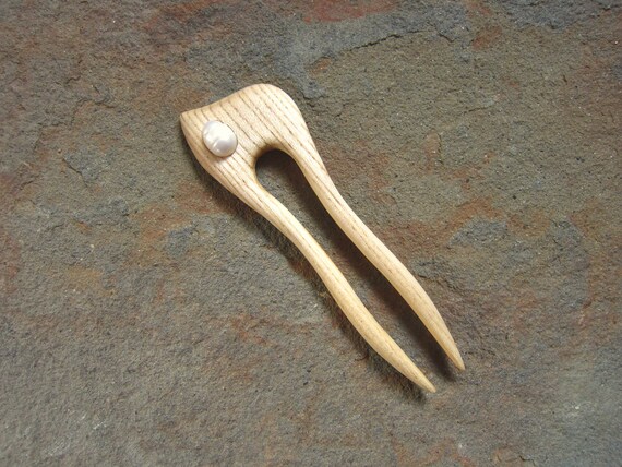 Wooden Hair Fork hairfork wood hair stick 2 prong | Etsy