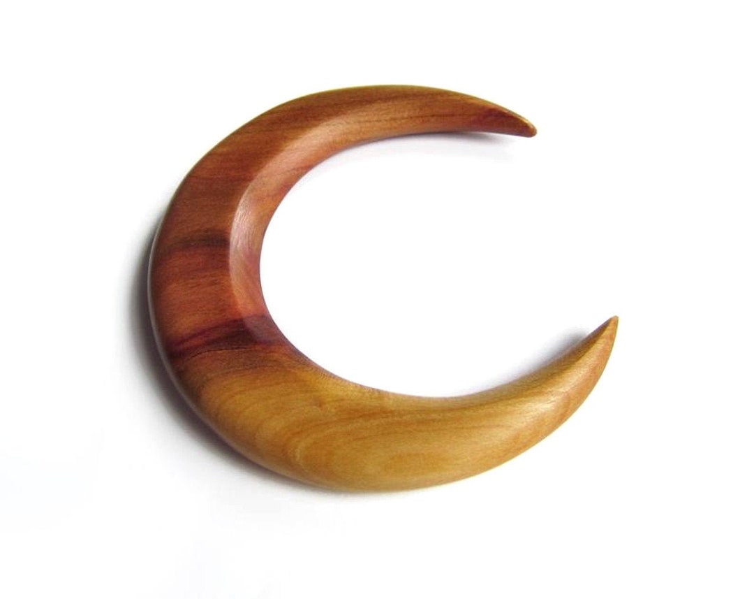 Wooden Hair Moon, Moon Fork, Hair Stick Moon, Bun Holder, Crescent Moon ...