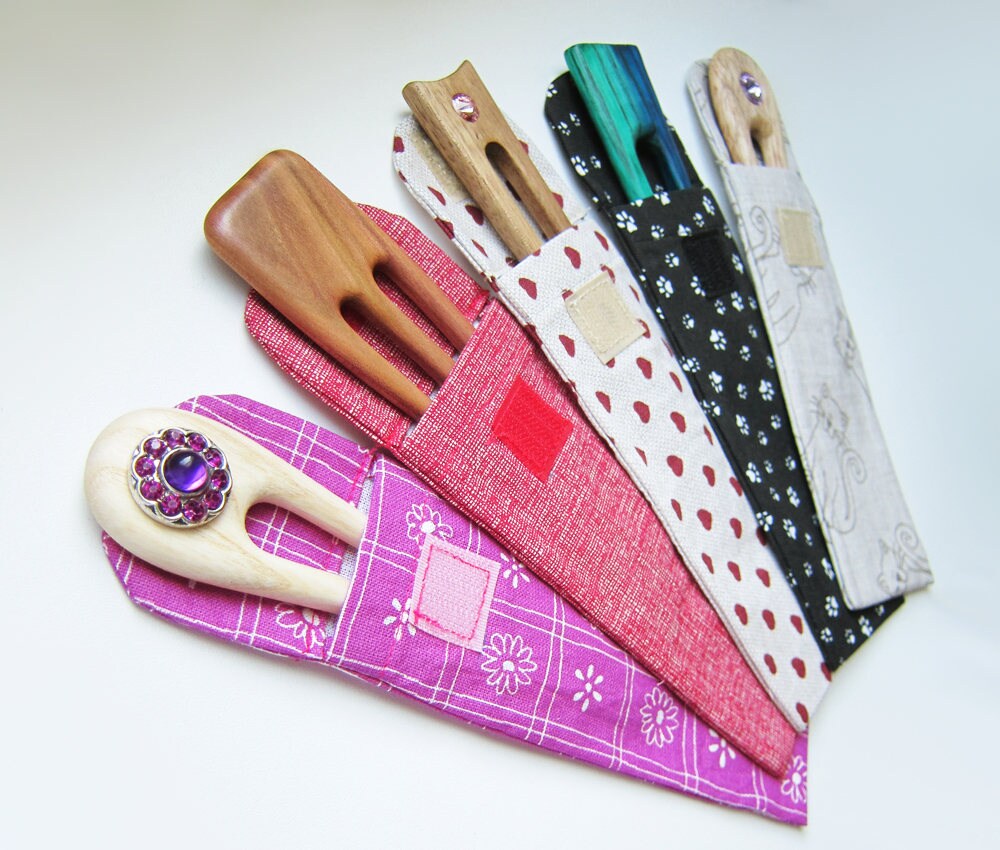 Wooden Hair Fork Hairfork Wood Hair Stick Hair Fork | Etsy