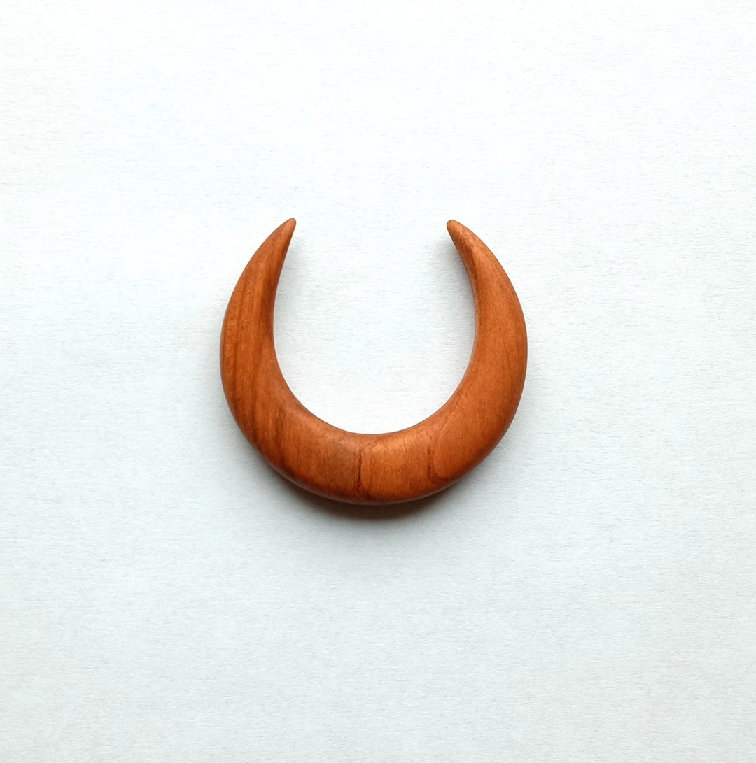 Wooden Hair Moon, Cherry Wood, Moon Fork, Hair Stick Moon, Bun Holder ...