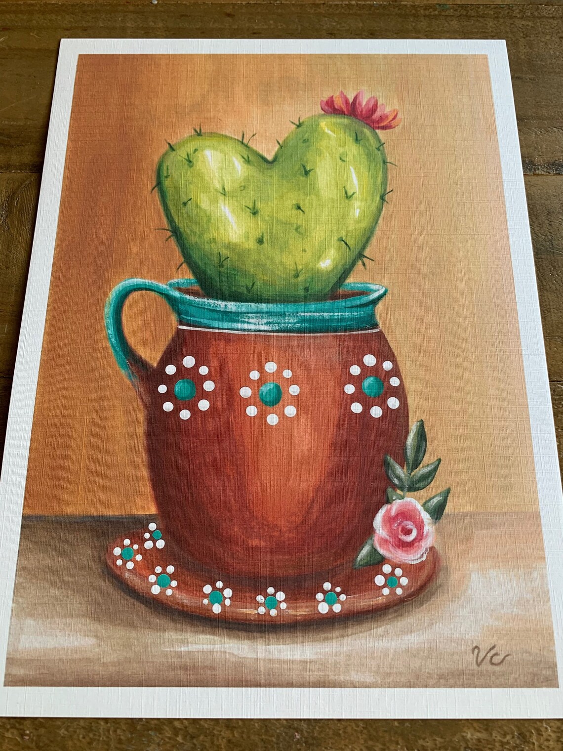 Heart Shaped Nopal Art Print - Etsy