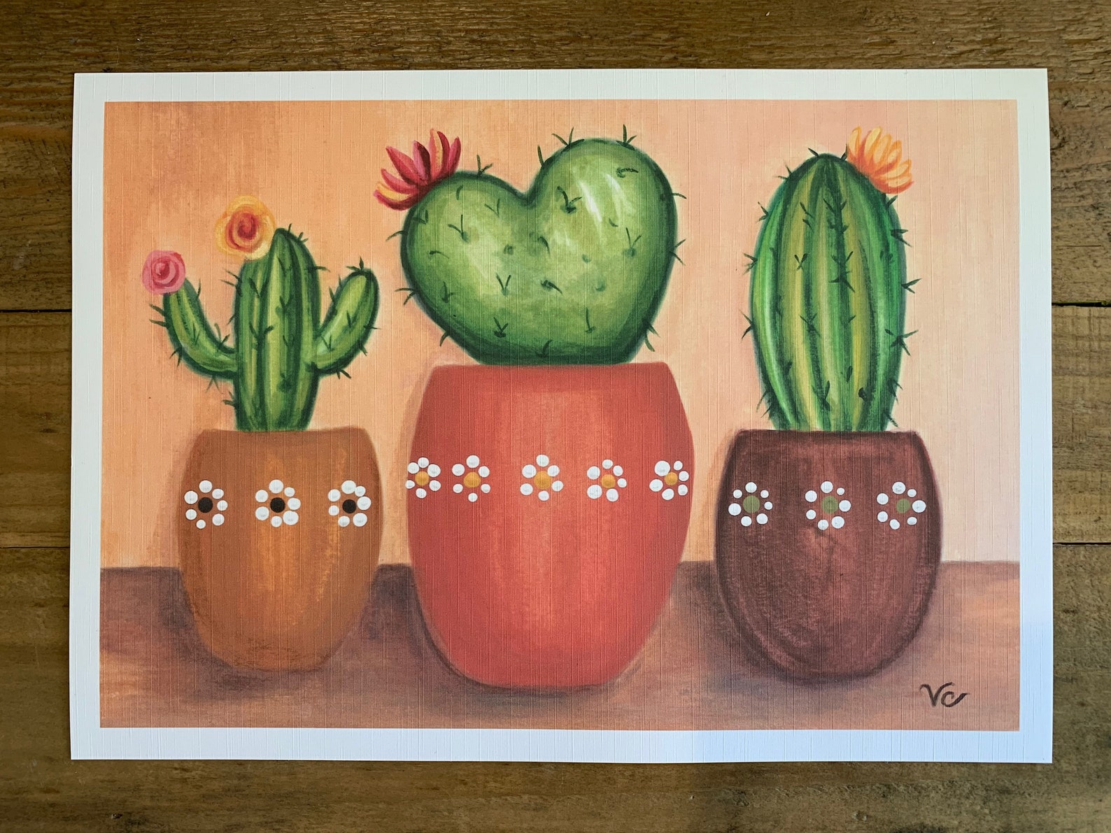 Potted Cactus Art Print - Etsy