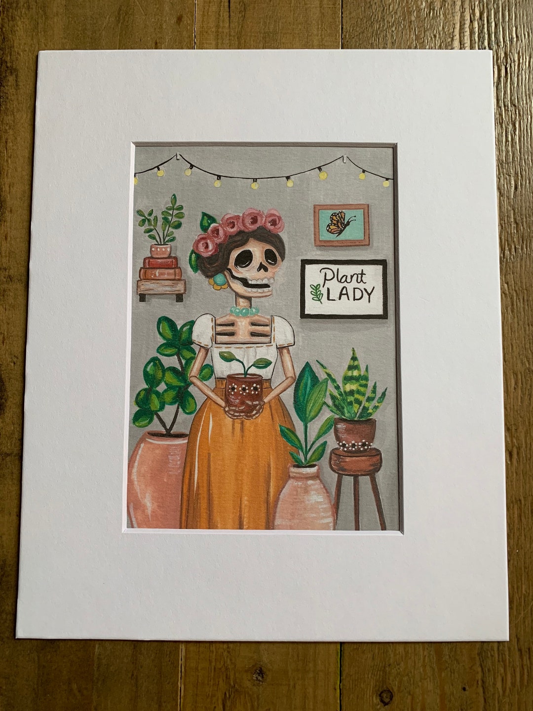 Plant Lady Art Print (matted) - Etsy