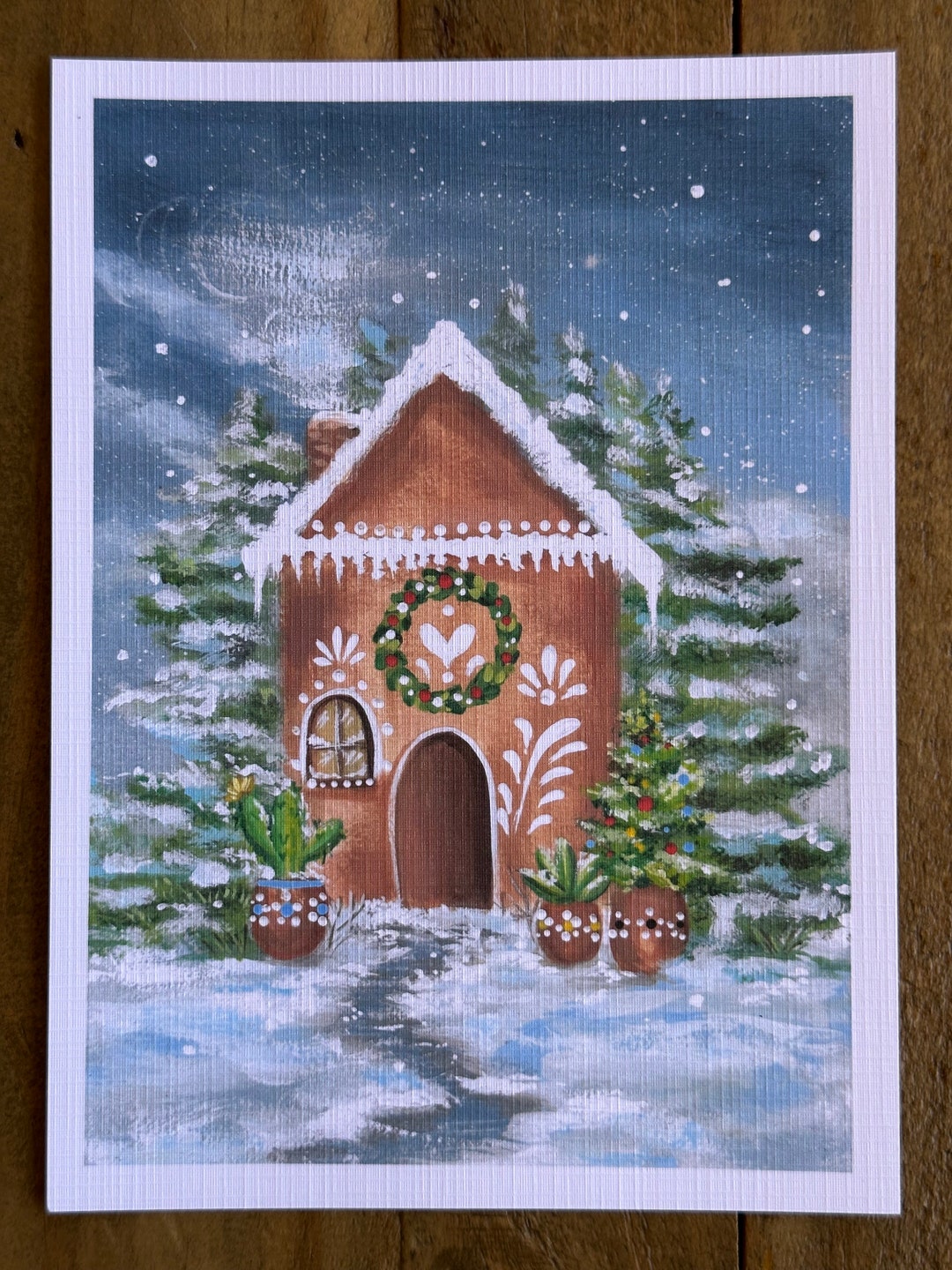 Gingerbread House 5X7” Art Print - Etsy