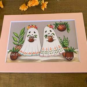 Ghost Besties Art Print With Pink Photo Mat - Etsy