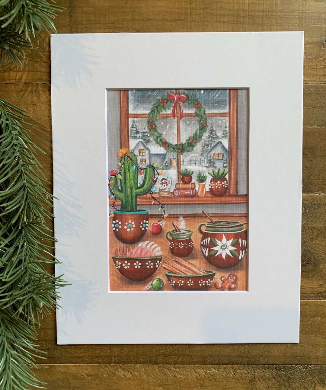 Cozy Winter Morning Art Print With White Photo Mat - Etsy