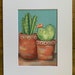 Two Potted Cactus Art Print in White Photo Mat - Etsy