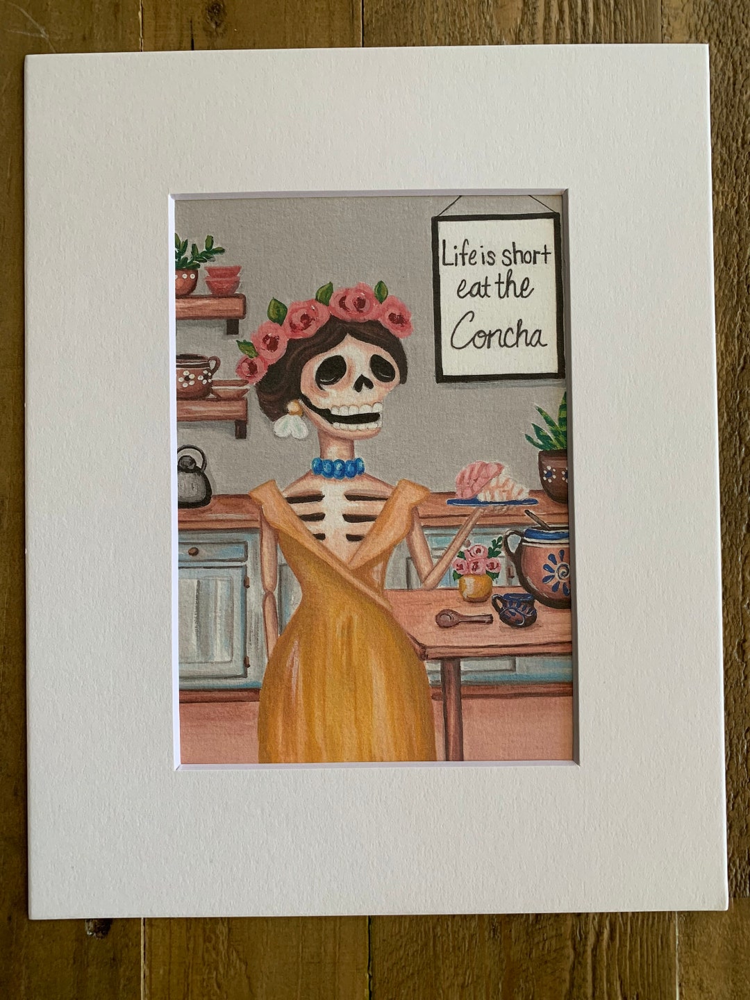 Life is Short Eat the Concha Art Print (matted) - Etsy
