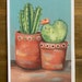 Two Potted Cactus Art Print - Etsy