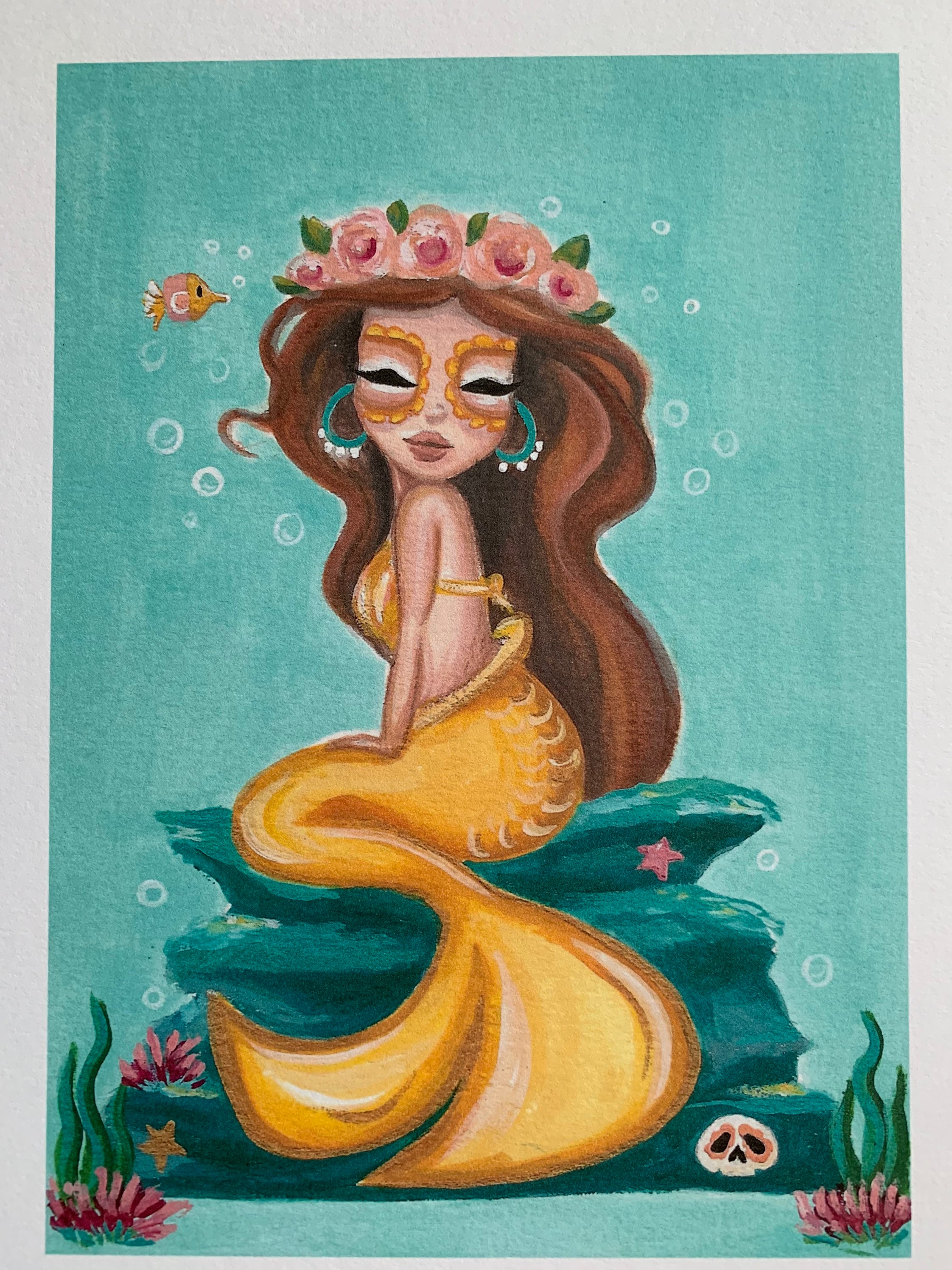 Sunshine Mermaid Print - Etsy
