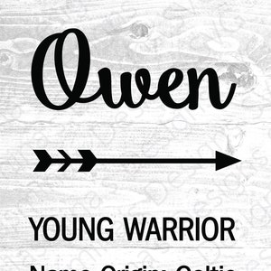 Owen Name Meaning, Digital Download, Image Cut File, for Iron-ons, Mugs ...