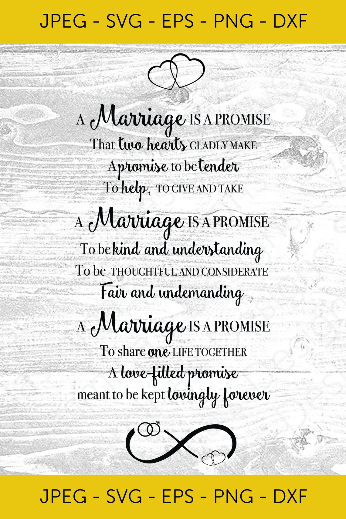 Marriage Poem Cut File: Wedding SVG, PNG, EPS (digital Download - Etsy