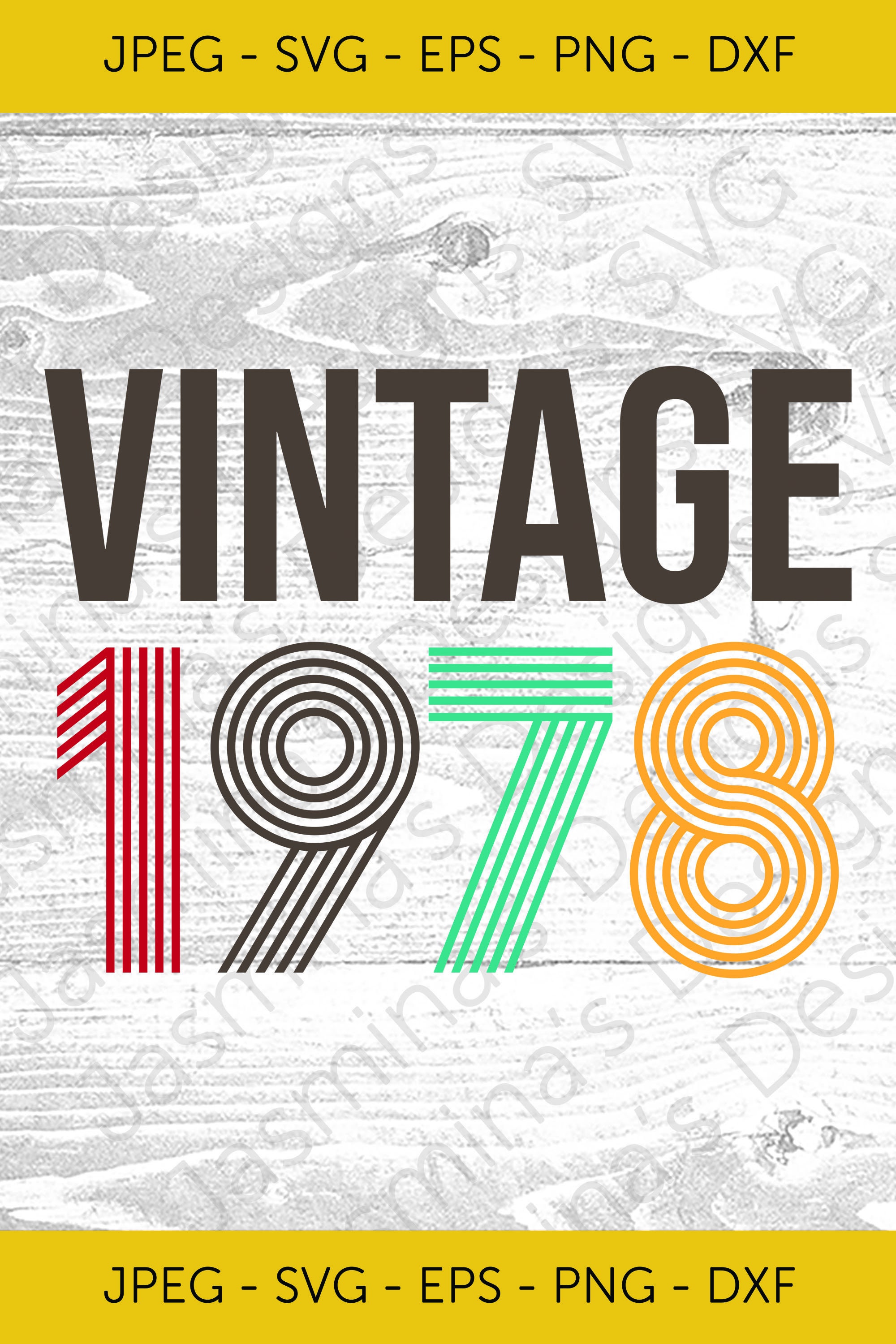 Vintage, Born Year 1978, Image Cut File, Digital Download, Funny, SVG ...