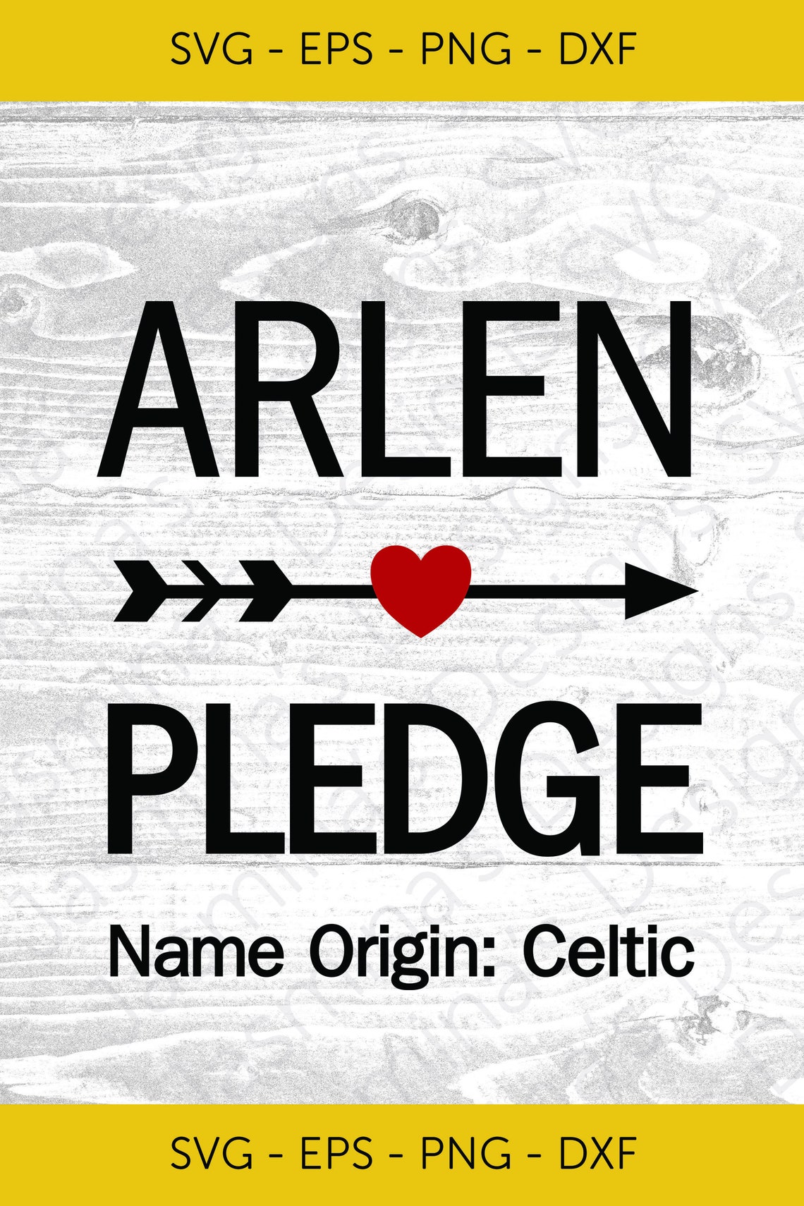 Arlen Name Meaning, Digital Download, Image Cut File, for Iron-ons ...