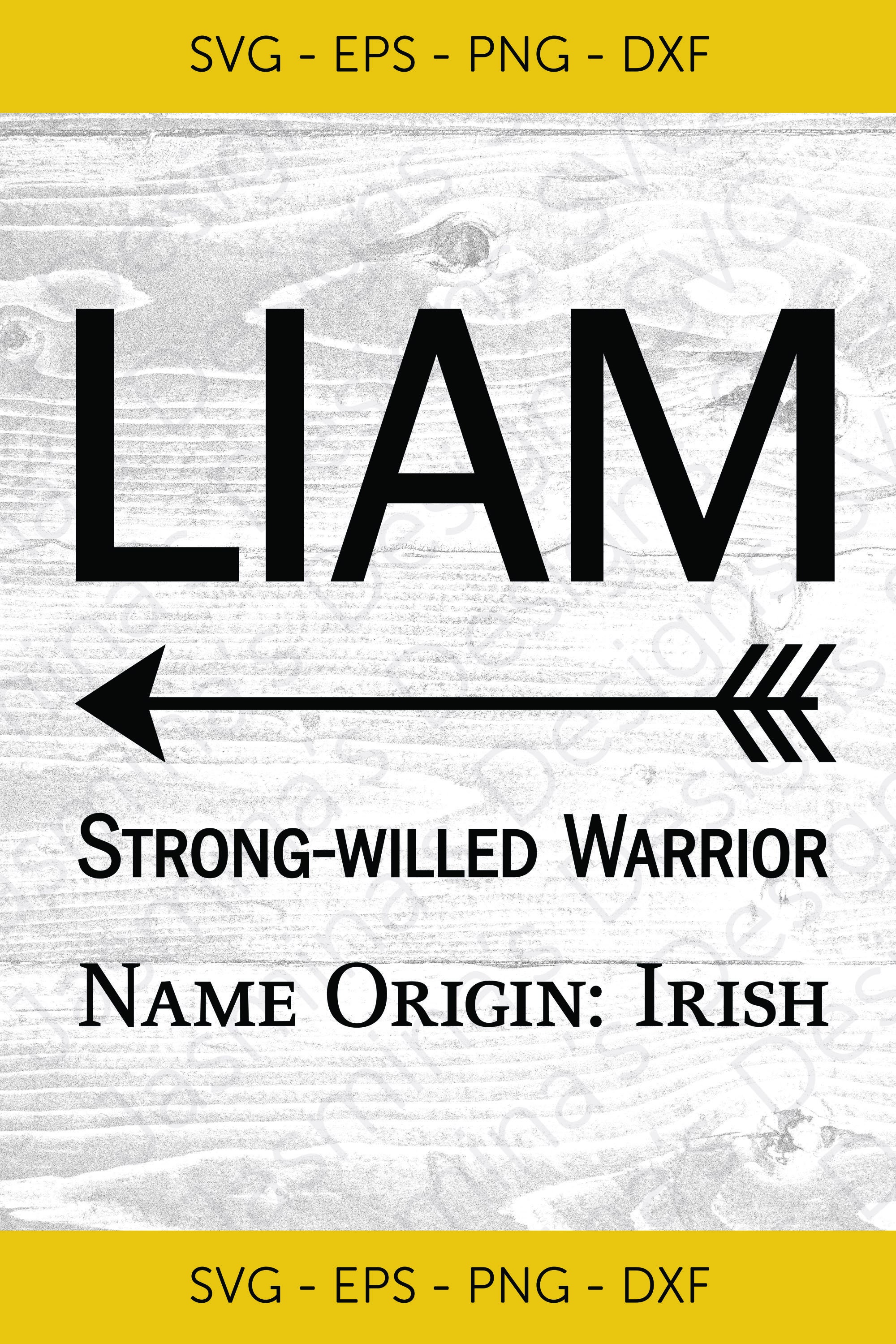 Liam, Strong Willed Warrior, Digital Download, Image Cut File, for Iron ...