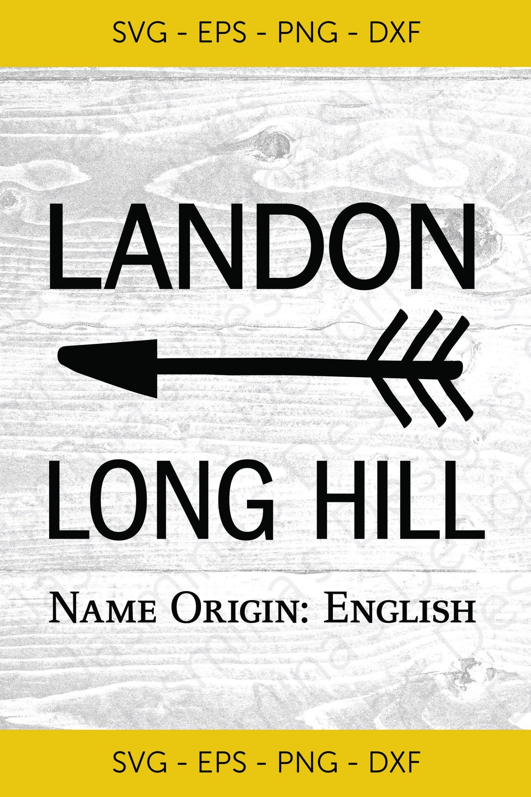 Landon Name Meaning, Digital Download, Image Cut File, for Iron-ons ...