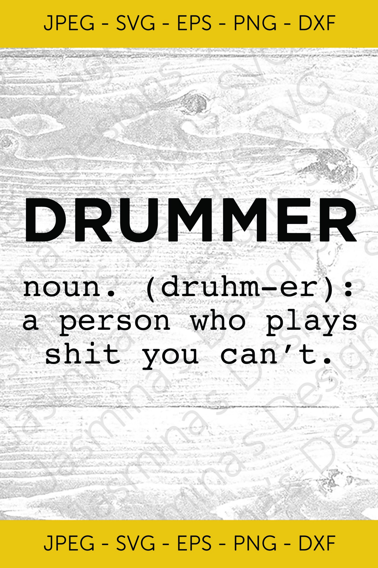 Drummer Definition SVG: Musician Cut File (digital Download) - Etsy