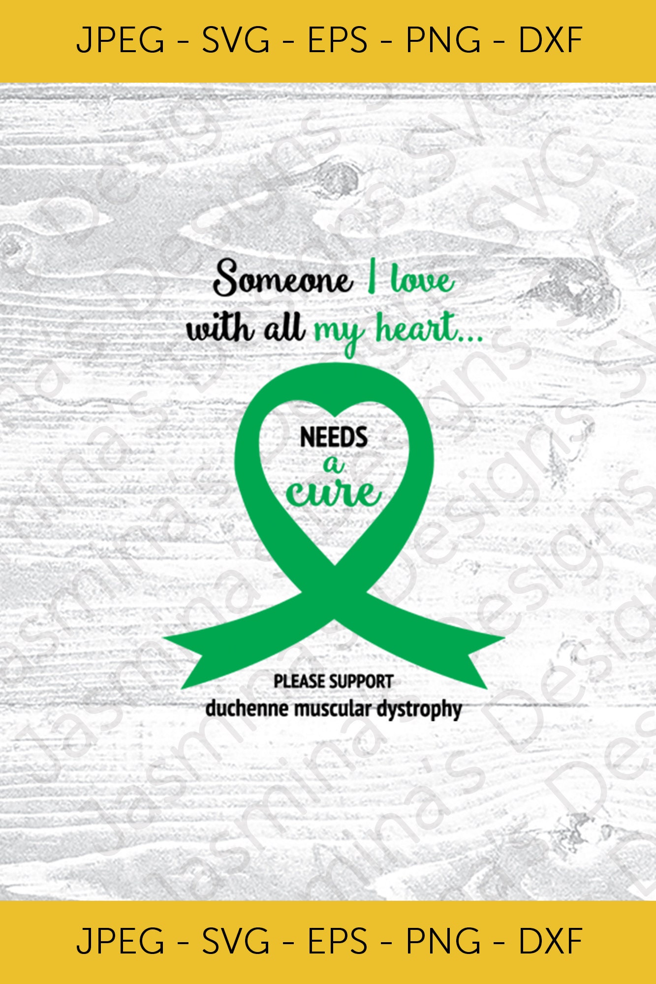 Duchenne Muscular Dystrophy Awareness Green Ribbon SVG PNG (digital ...