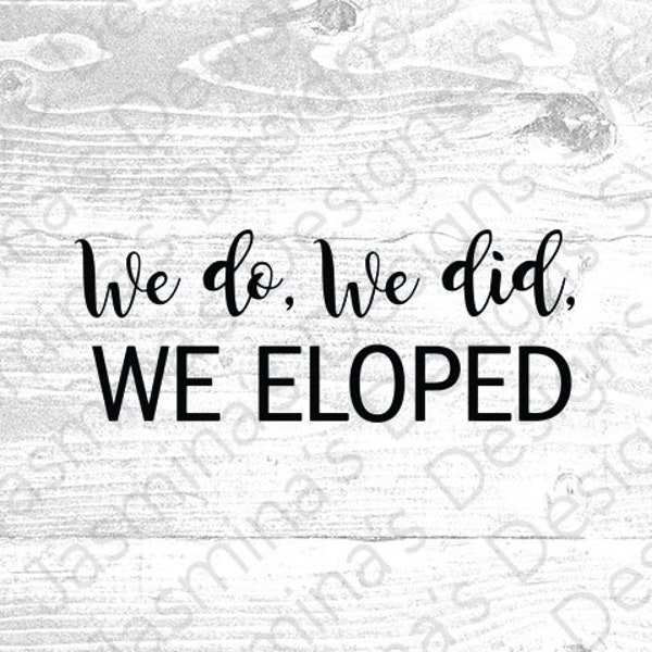 We Eloped - Etsy