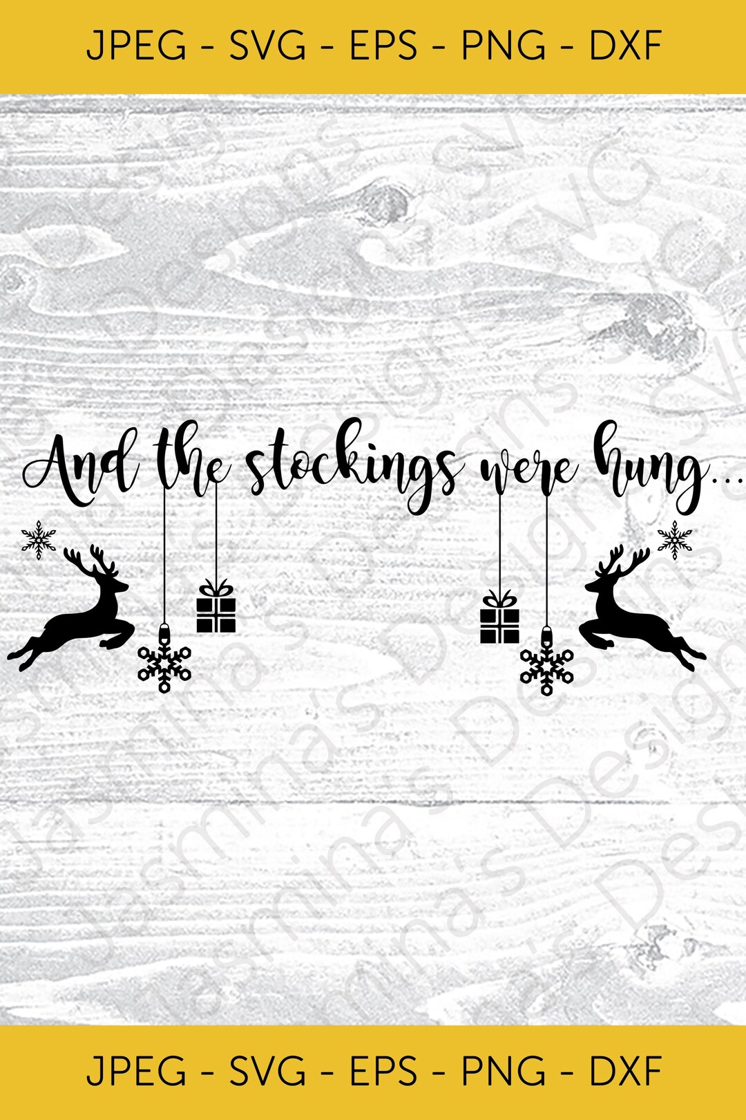 And the Stockings Were Hung, Christmas, Xmas, Printable, Imagecutfile ...
