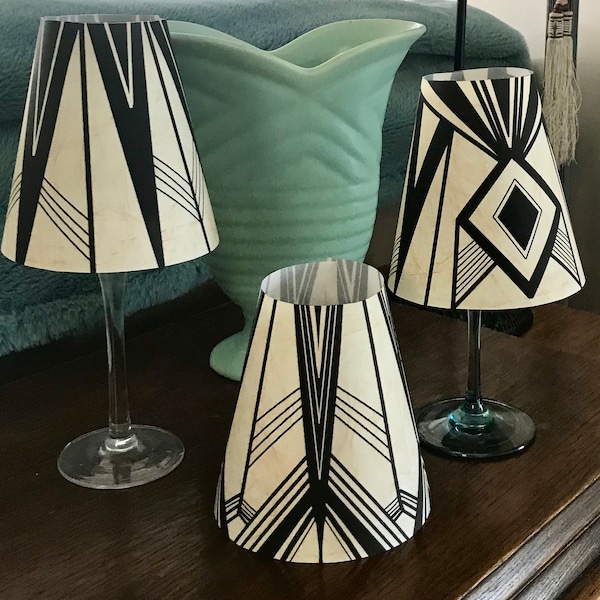 Art Deco Lamp Shade - Etsy UK