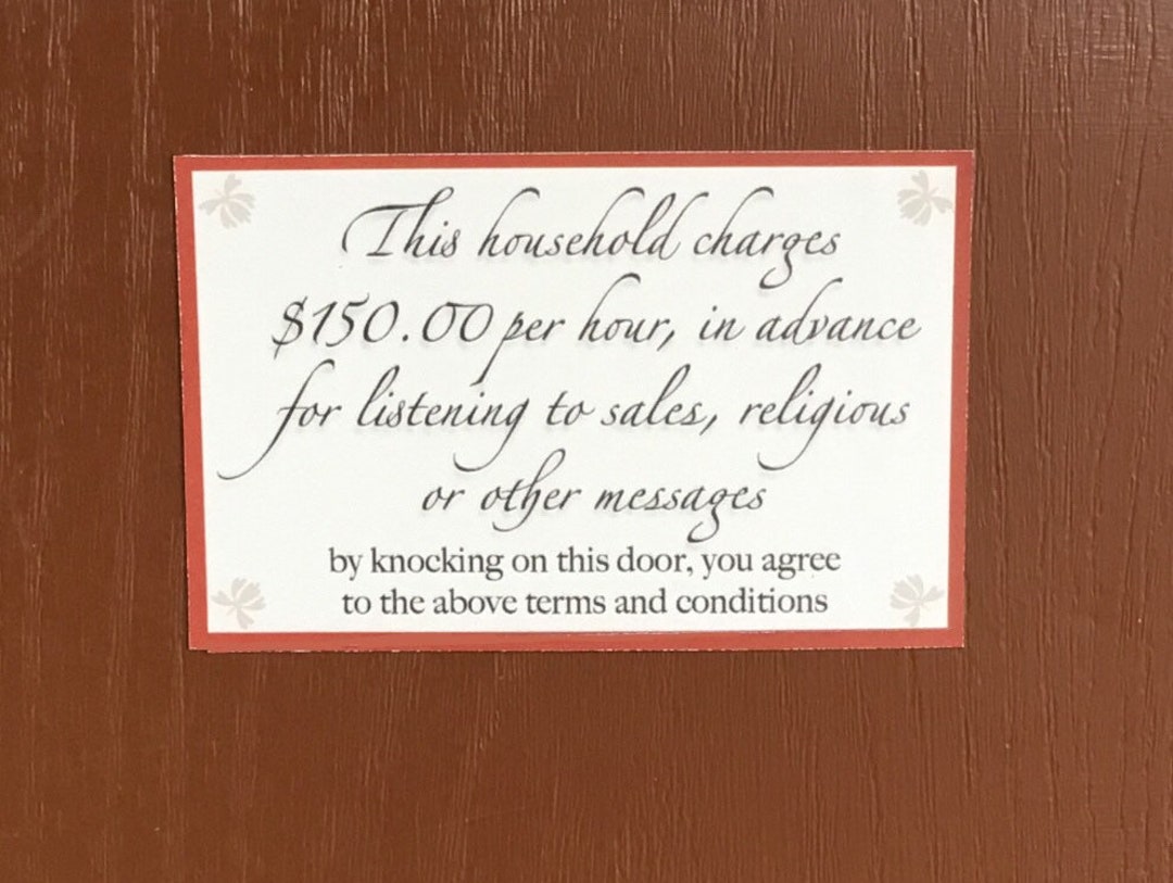 Sales Deterrent Door Sign - Etsy