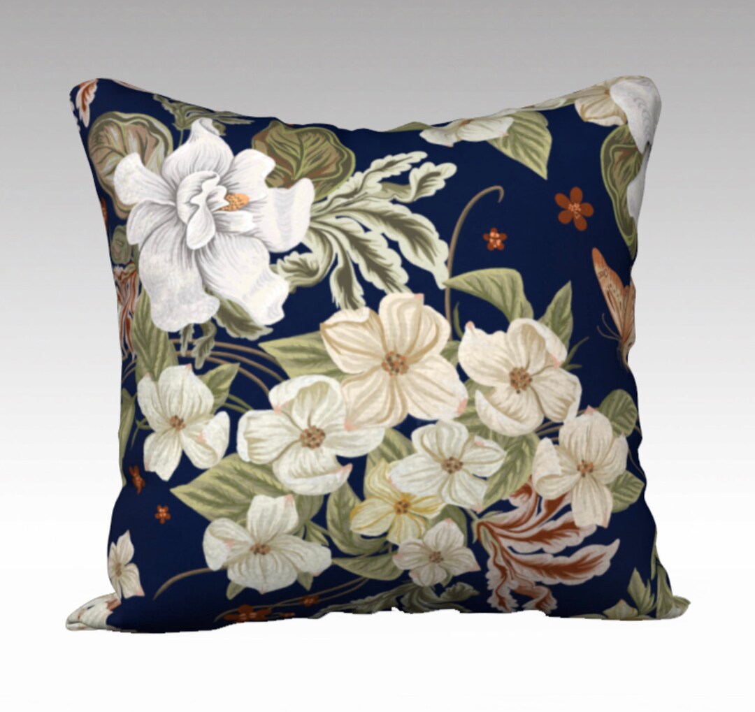 Magnolia and Dogwood Large Scale Print Pillow Cover - Etsy