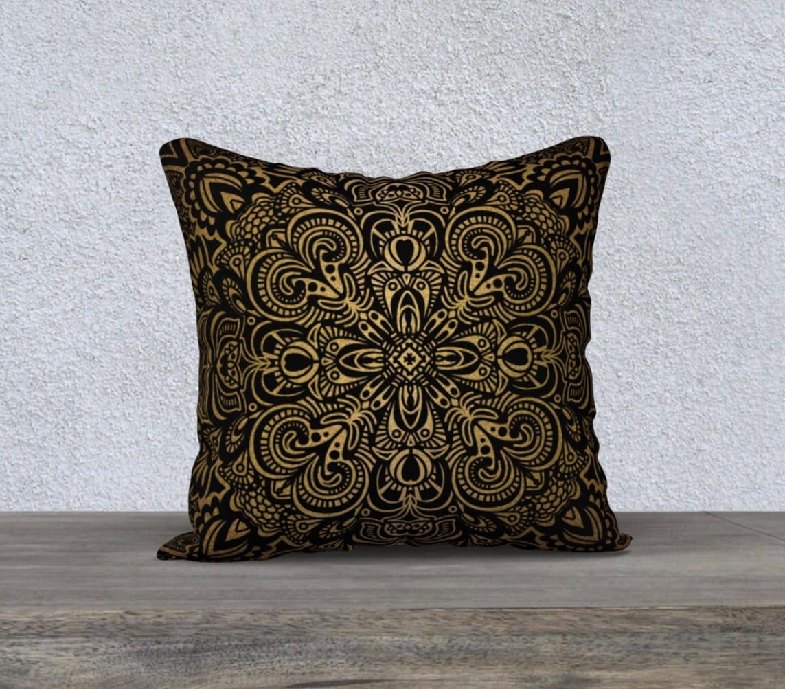 Art Deco Mandala Pillow Cover - Etsy