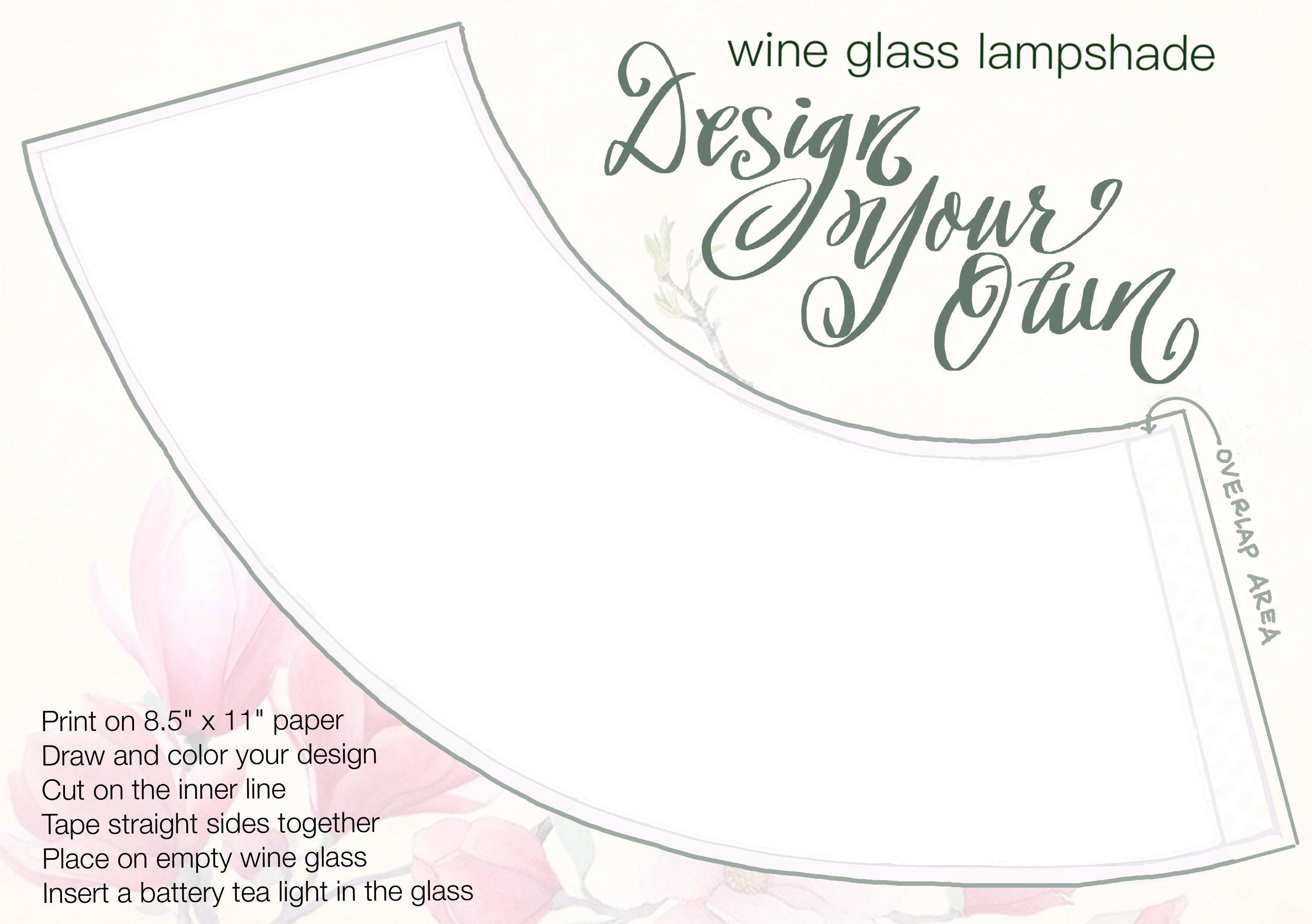 Design Your Own Wine Glass Lampshades Then Print Yourself - Etsy