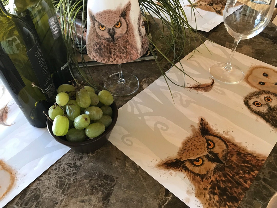 Owl Placemat Set - Etsy