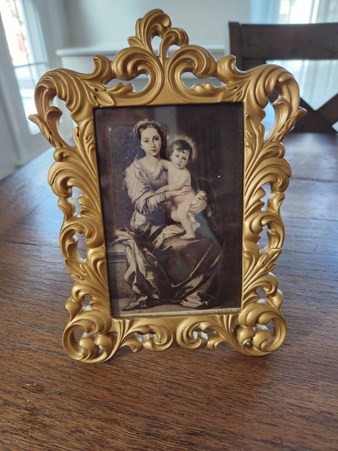 Ornate Faux Wood Frame...bartolome Murillo Spanish Painter...print ...