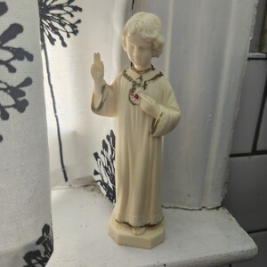 Divine Child Statue....midcentury...hard Plastic...sacred Heart - Etsy