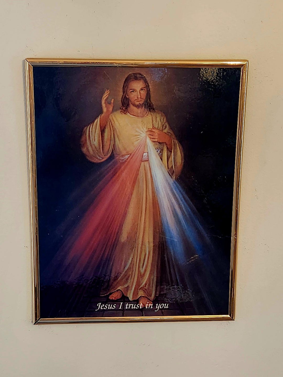 Divine Mercy Picture...large.. 11 by 14...gold Frame - Etsy