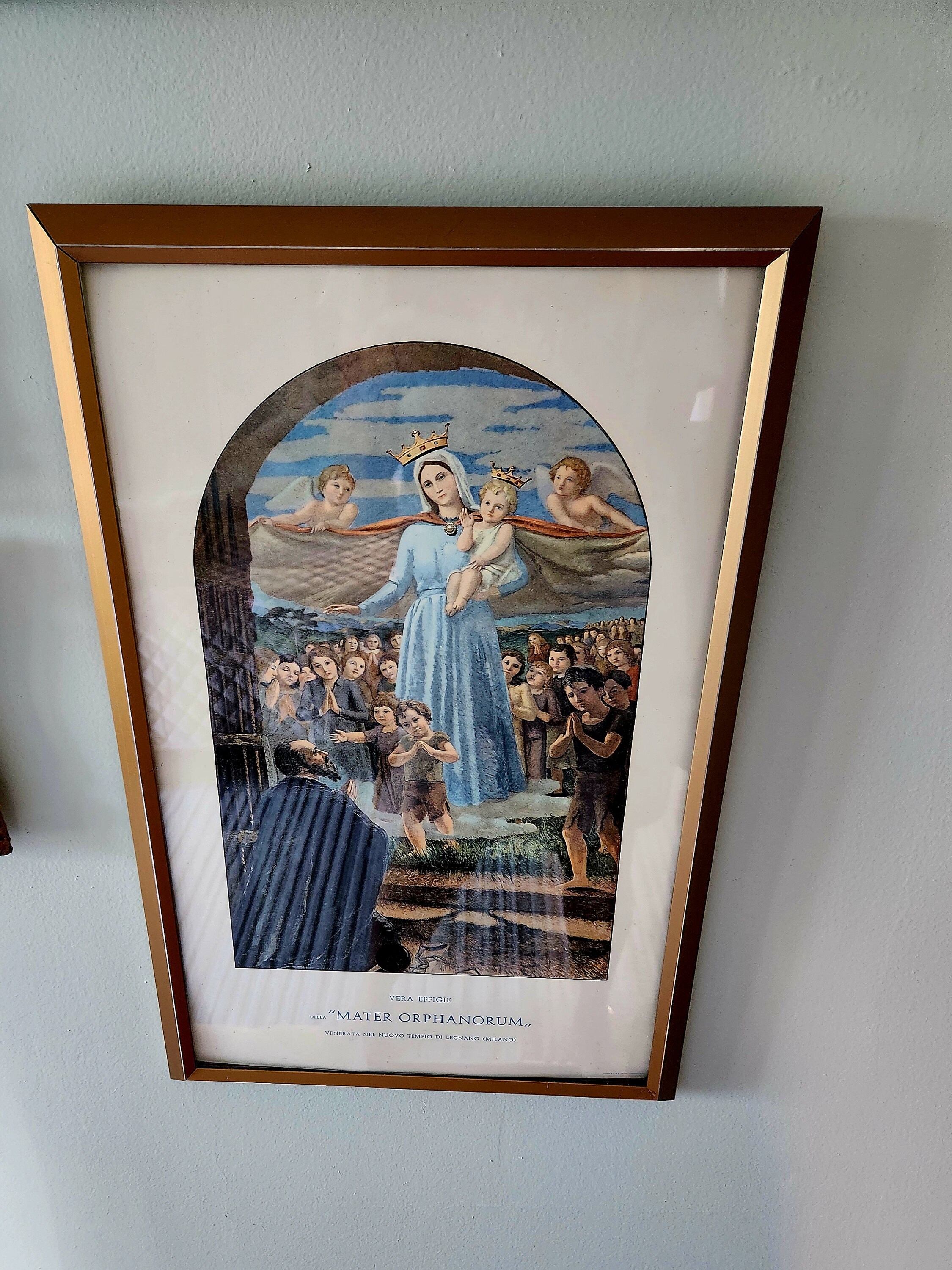 Mary, Mother of Orphans...rare..framed Print...gold Frame...great ...